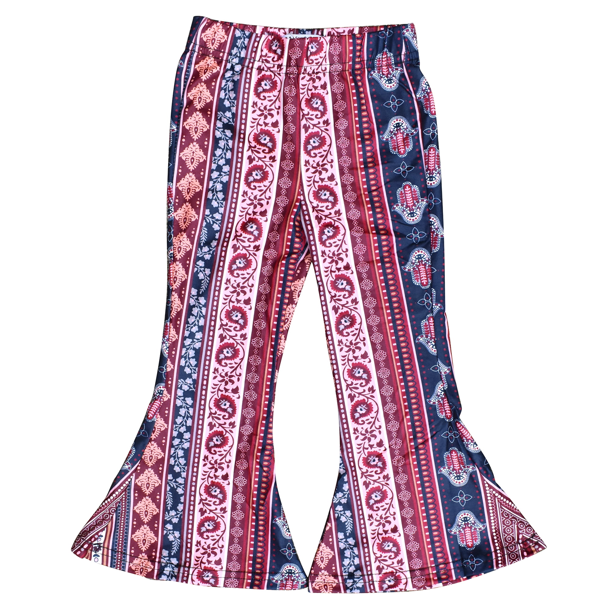 Daisy Del Sol Little Girls Boho Bell Bottom Stretch Legging Flared Soft ...