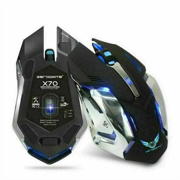 TENMOS Wireless Gaming Mouse Rechargeable Silent LED Computer Optical ...