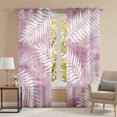 Blush Fronds Sheer Curtains 84 Inch Long 2 Panels, Rustic Rose Pink ...