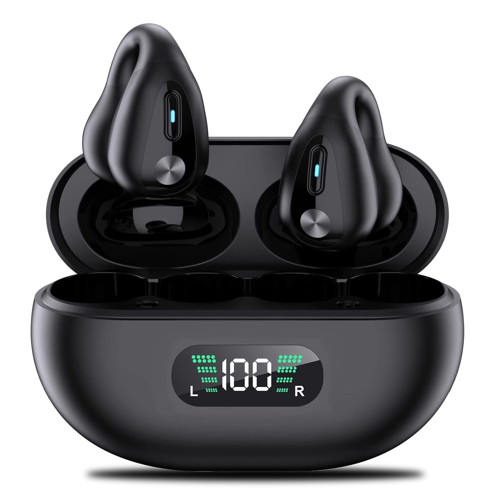 Bone Conduction Wireless Earbuds, Bluetooth 5.3 Sport Headphones with ...