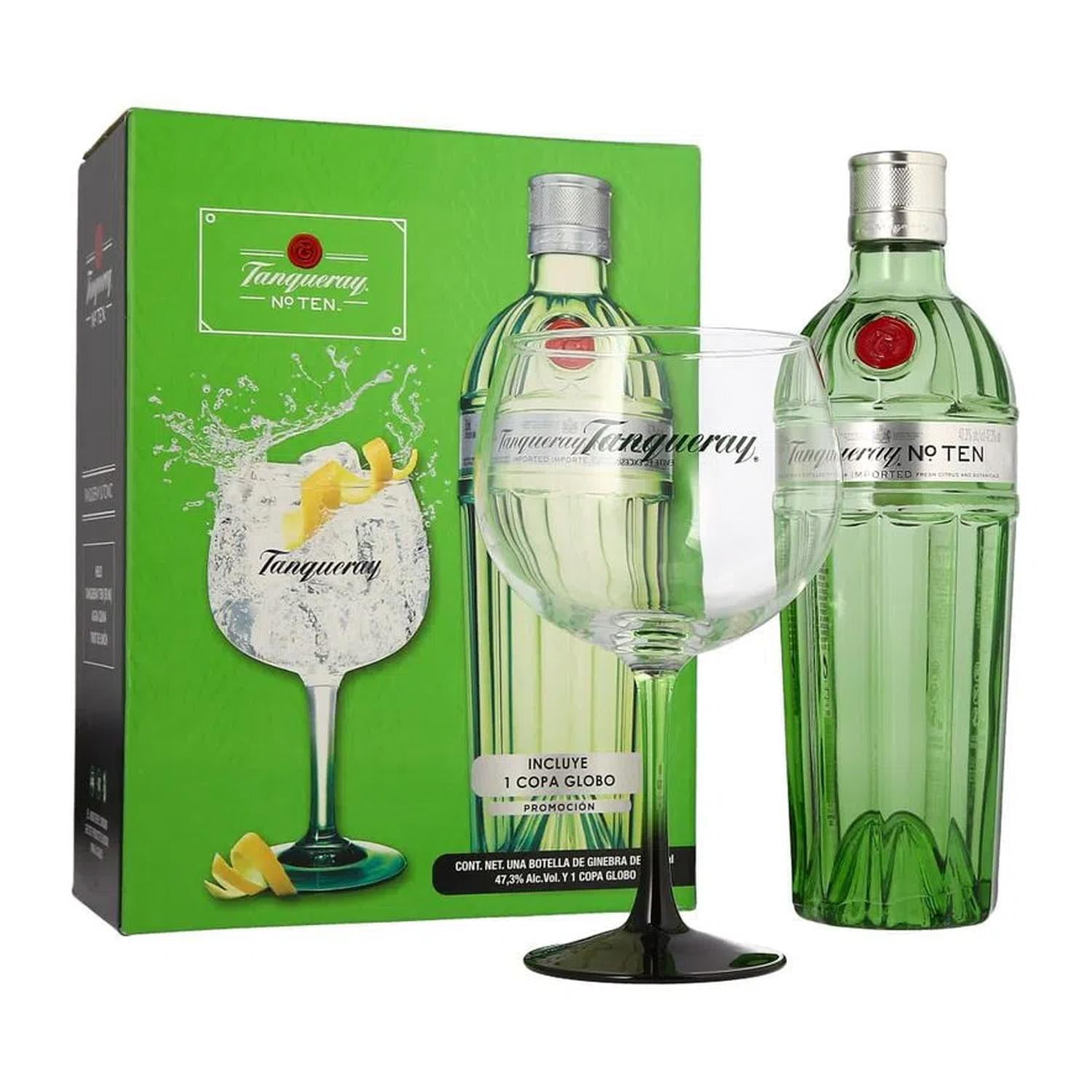 Pack de 6 Ginebra Tanqueray Ten con Copa 700 ml | Walmart en línea
