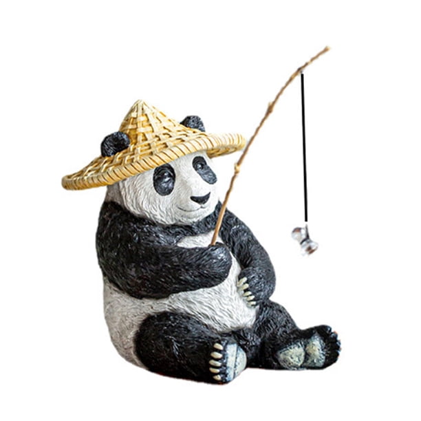 Panda Figurine Resin Centerpiece Fairy Garden Decoration for Patio Home ...