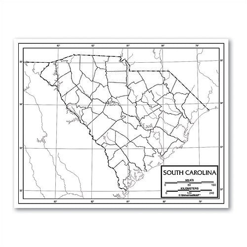 Universal Map Outline Map - State - Walmart.com
