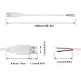 LINYAN-USB 2 Wire Pigtail Cable 1M/3.3Ft,USB 2.0 A Male 2 Pin Bare Wire ...