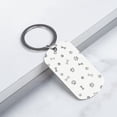 Metal Keychain 3.1×1.1in Material Solid Smooth No Trace Arc Design Used ...