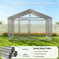 YOKWOK, Outdoor Dog Kennel, 7.5×7.5ft, Large Metal with Roof - Walmart.com