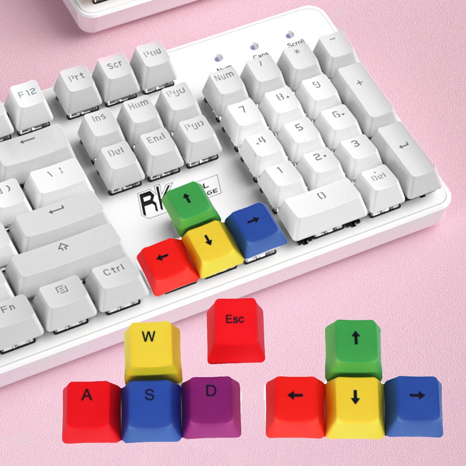Taluosi 1 Set Keyboard Keycaps Colorful Dye-sublimation PBT Universal ...