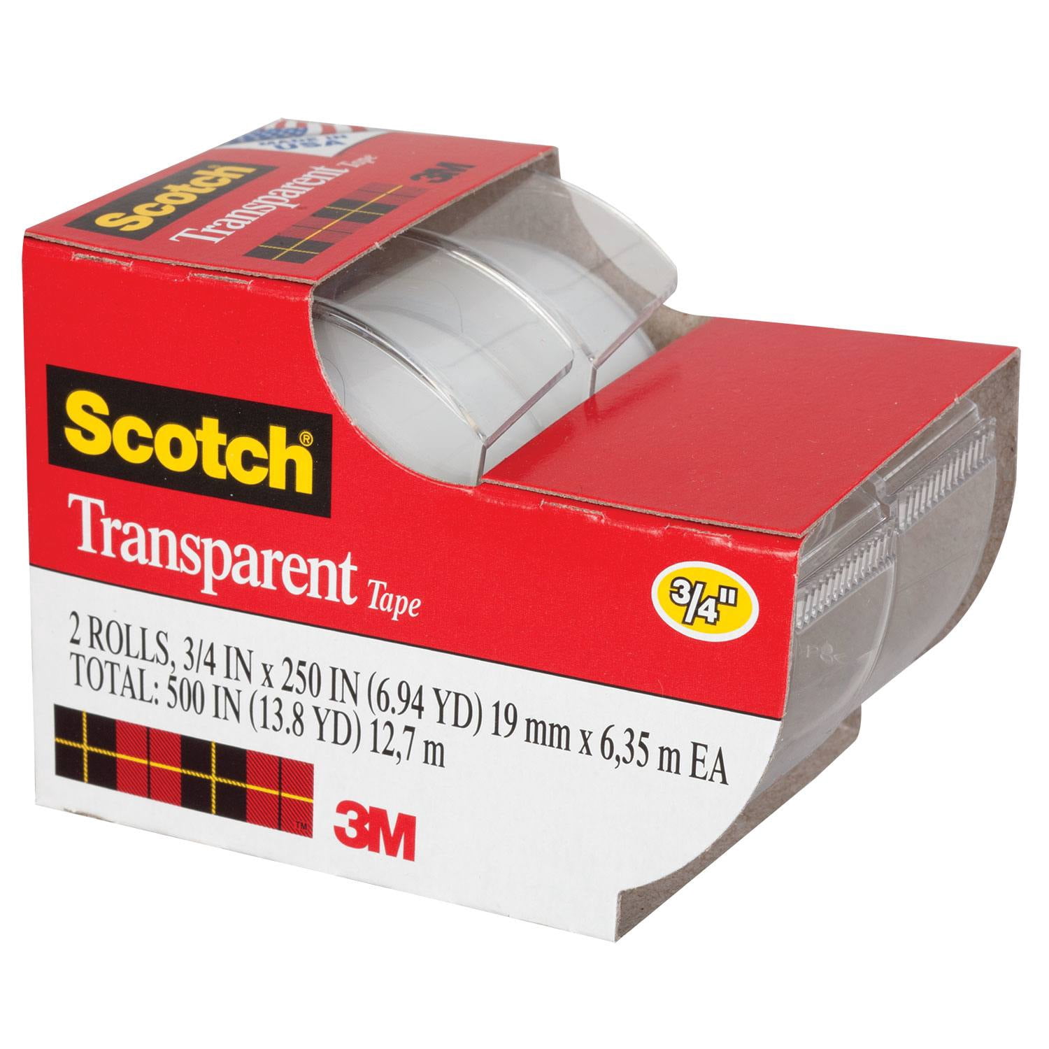 3M Scotch Transparent Tape, 2-ct. Packs - Walmart.com