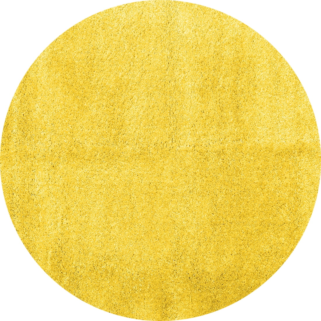 Ahgly Company Machine Washable Indoor Round Solid Yellow Modern Area ...