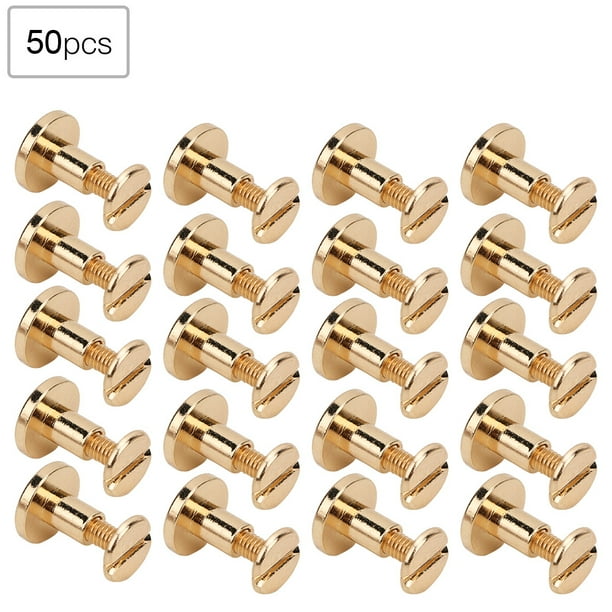 Metal Rivet Binding Rivet Rivet Kit 50 Set 8mm Pure Copper Flat Head ...