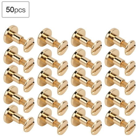 Metal Rivet Binding Rivet Rivet Kit 50 Set 8mm Pure Copper Flat Head ...