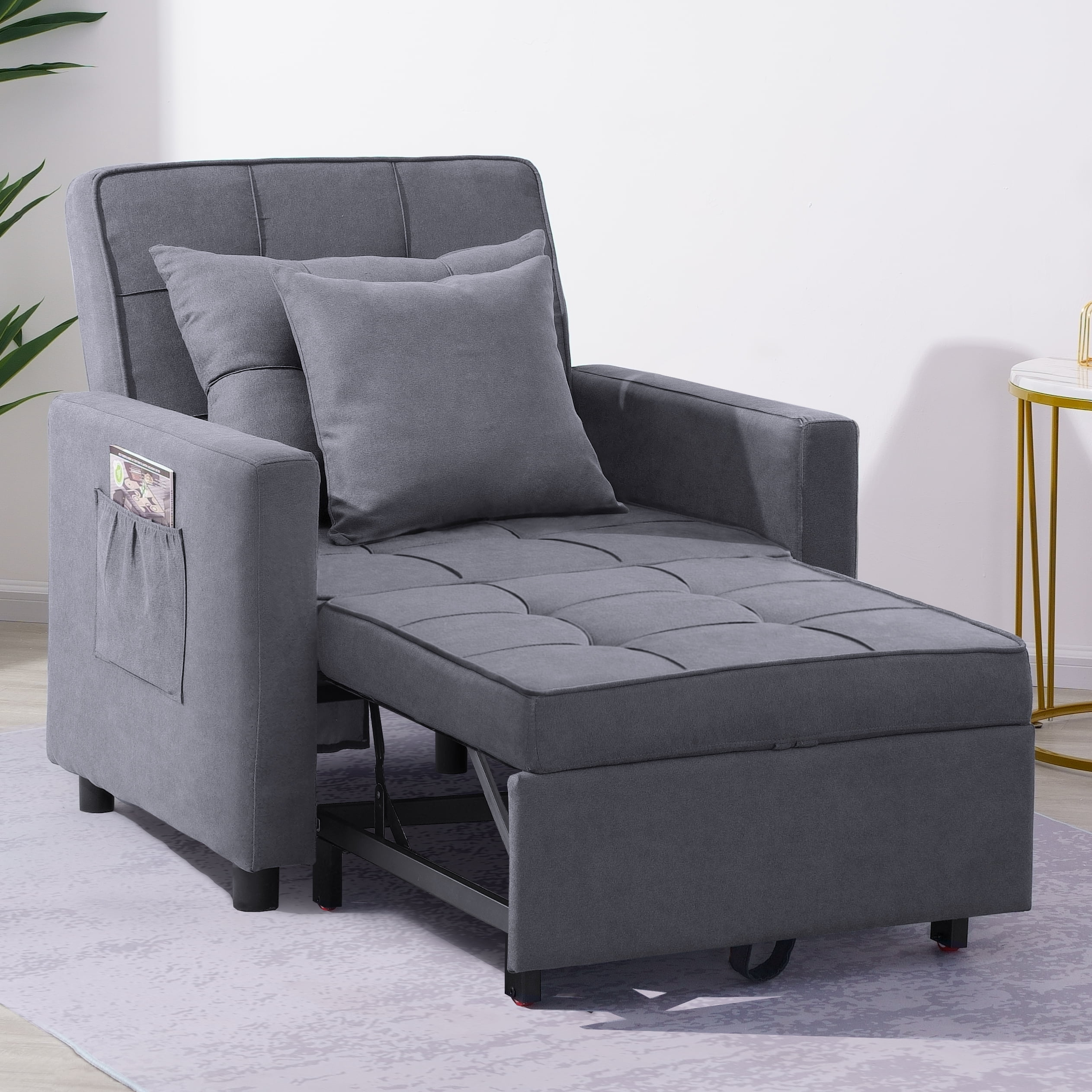 BIGSYY Sleeper Chair Bed,3-in-1 Chair Bed, Folding Sofa Bed with ...