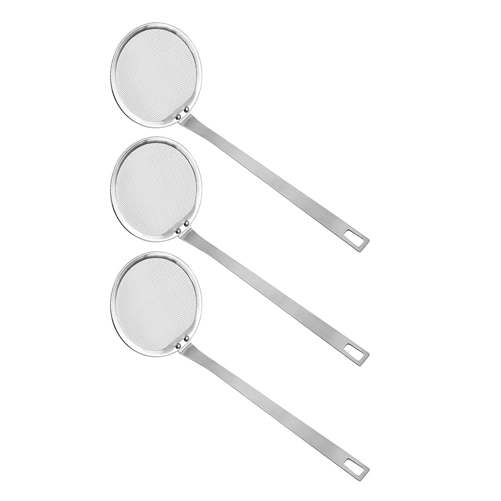 Strainer Spoon Skimmer Colander Ladle Sieve Mesh Oil Wire Food Steel ...