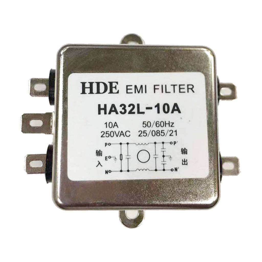 Filtro EMI monofásico, HA32L-10A 10 Amp 250VAC 50Hz / 60Hz ...