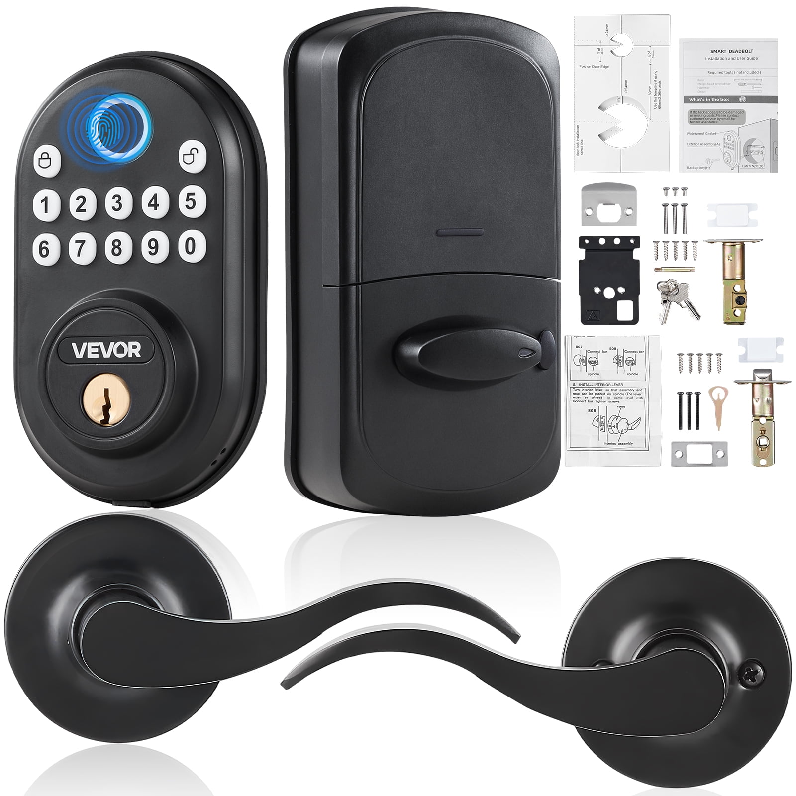 Click here for Vevor Fingerprint Door Lock With Level Handles Key... prices