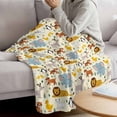 Cartoon Animals Blanket Soft Cozy Warm Throw Blanket for Couch, Plush ...