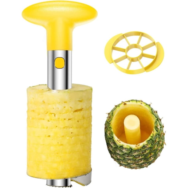 SHAR Coupe-ananas pour éplucher, évider et trancher le fruit, acier ...
