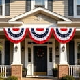 24x47 Inch Large Fan-Shaped Patriotic USA Bunting Flag, Pleated ...
