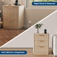 Gaderth 1pack Fluted Farmhouse Night Stand, Fluted Nightstand with ...