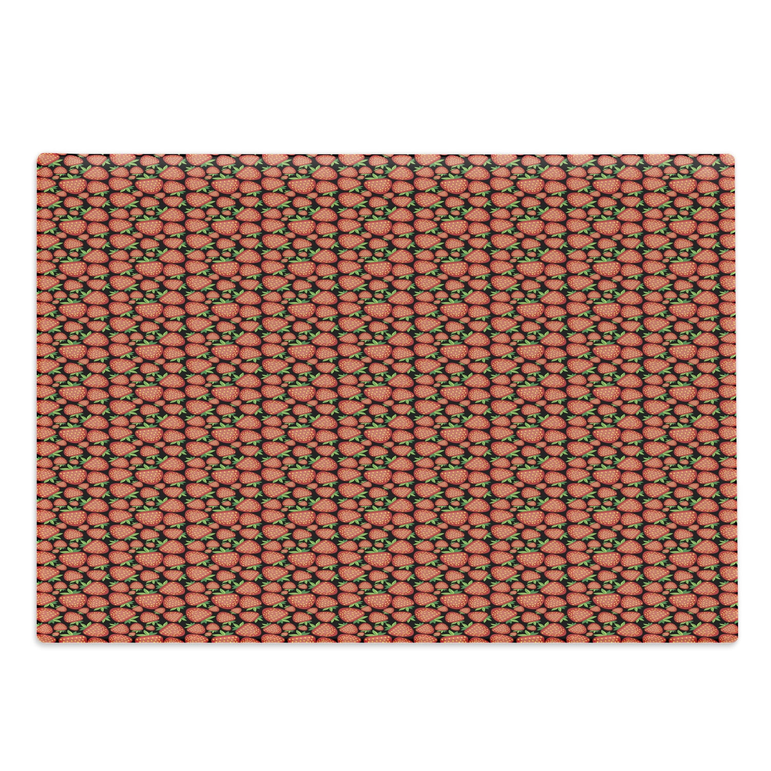 Strawberry Cutting Board, Tropical Fruit Pattern with Vivid Ripe ...