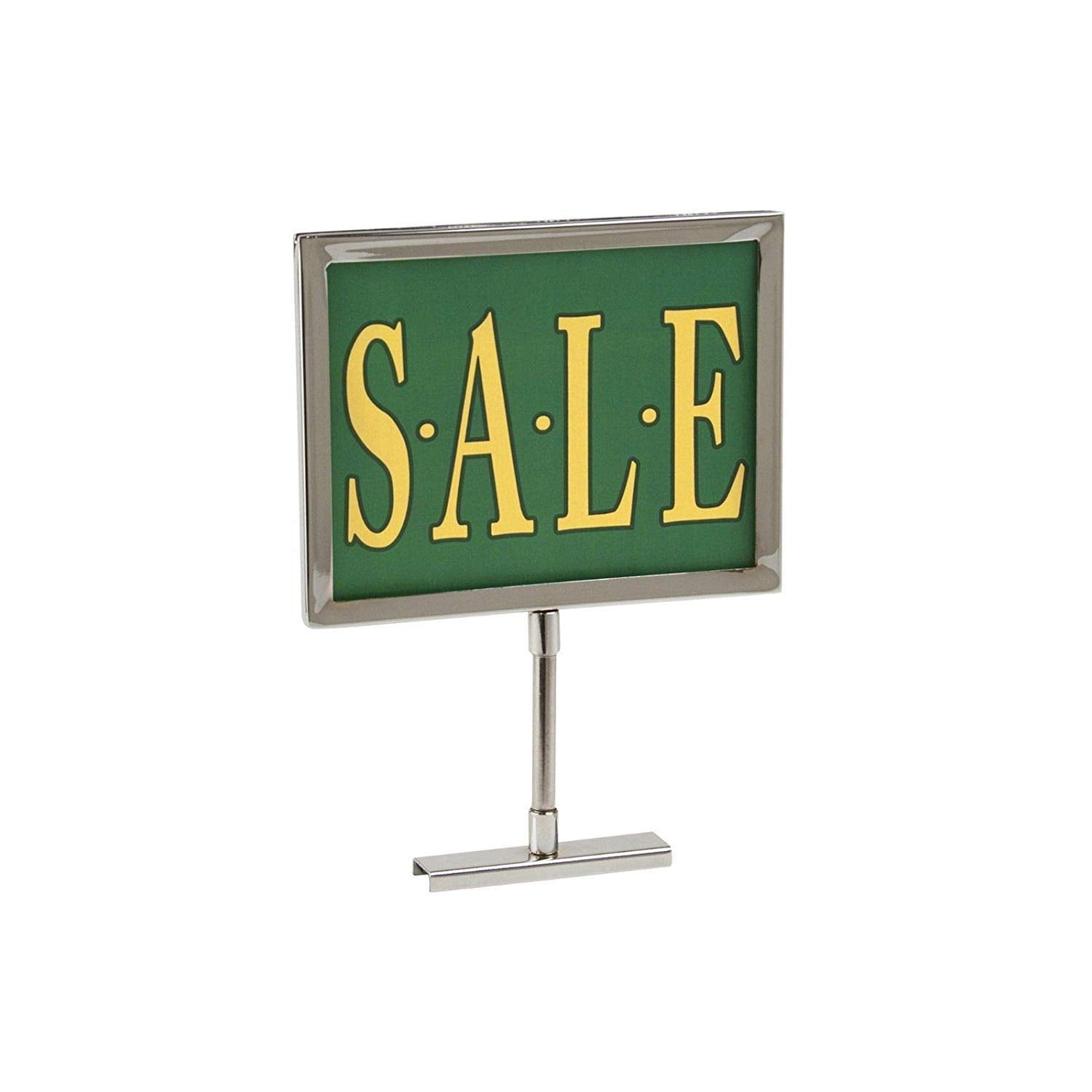 Retail Rack Chrome Frame Magnetic Base Sign Holder, 5" x 7" Card ...