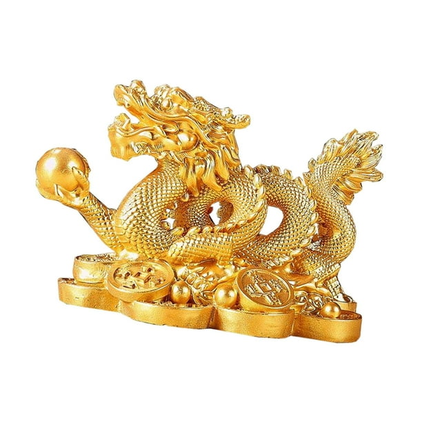 Traditional Chinese Dragon Statue Good Luck Collectibles Decor Art for ...