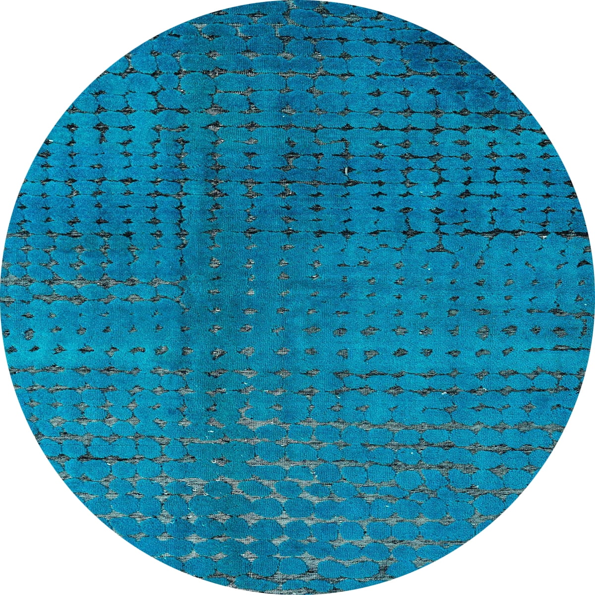 Ahgly Company Indoor Round Abstract Blue Eyes Blue Abstract Area Rugs ...