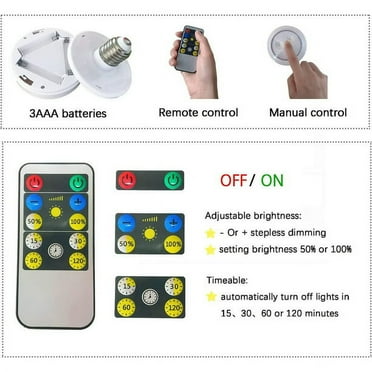Great Value Color Changing Waterproof Mini LED Puck Lights with Remote ...