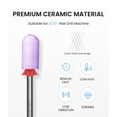MelodySusie Ceramic Nail Drill Bit, 3/32'' Smooth Round Top Large ...