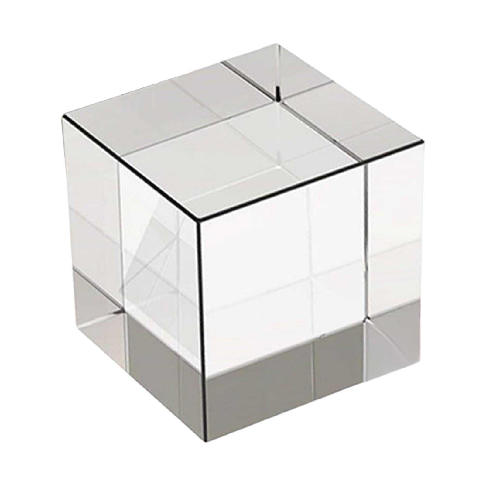Crystal Glass Cube Scientific Toys Gifts Home Decor Clear Optical ...