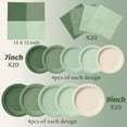 Sage Green Baby Shower Decorations - 60pcs Gradient Plates & Napkins ...