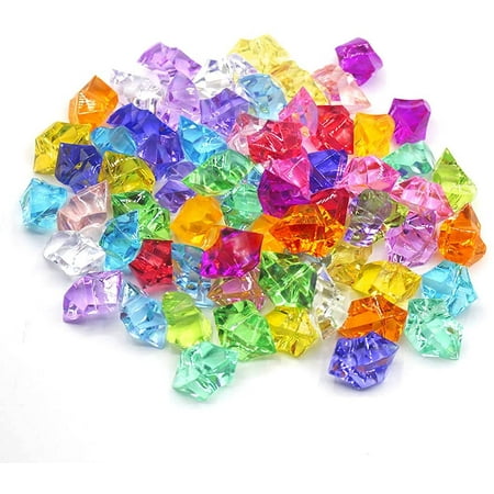 NA 80 Pieces Large Multicolored Acrylic Gems, Fake Crushed Ice Rocks ...