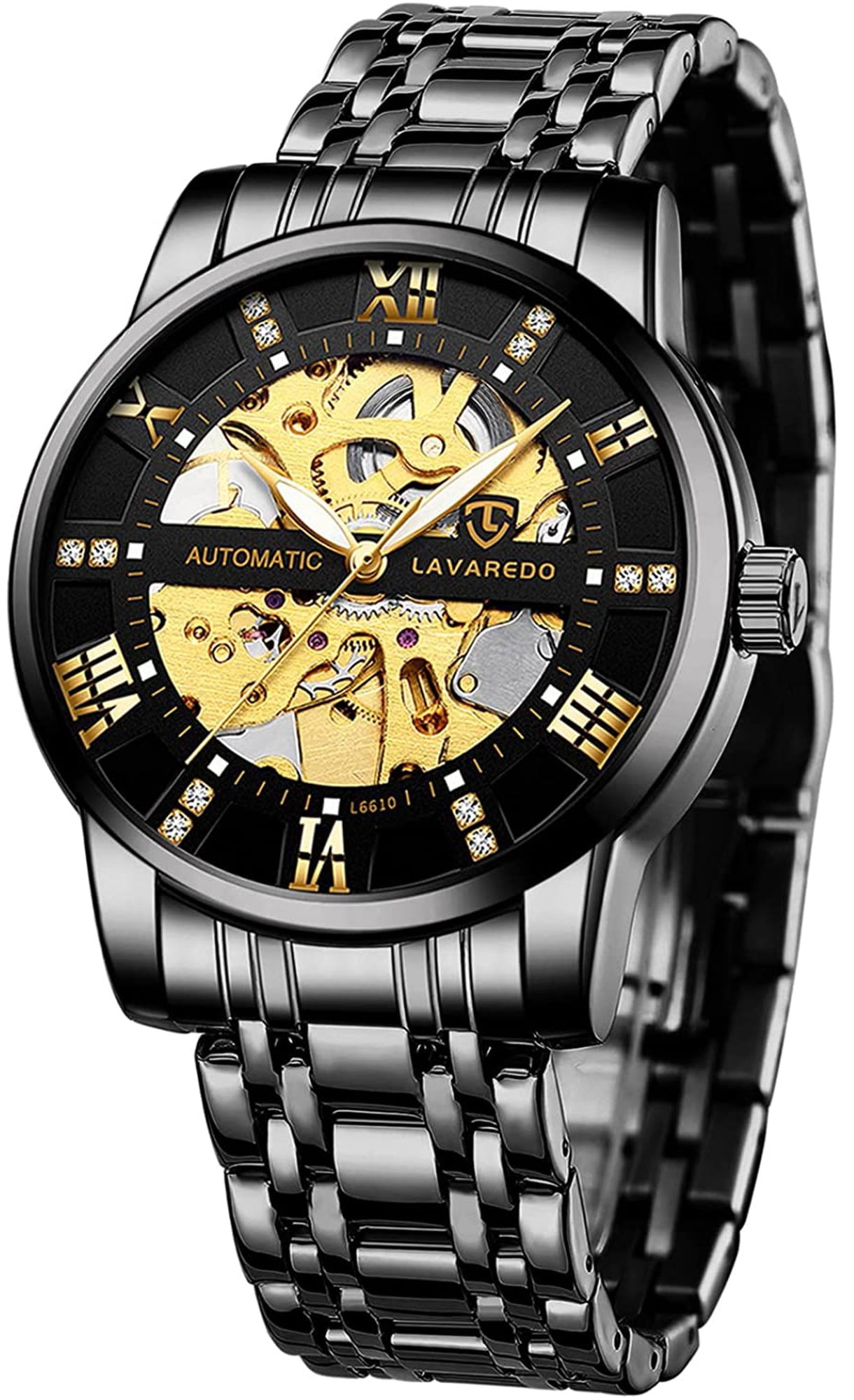 Mens Watches Mechanical Stainless Steel Waterproof Watches Automatic ...