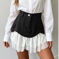 Arlun Summer Two-Piece Patchwork Mini Skirts Women High Waisted Ruffle ...