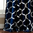 Lush Decor Geo Room Darkening 84" x 52" Trellis Navy 100% Polyester 3 ...