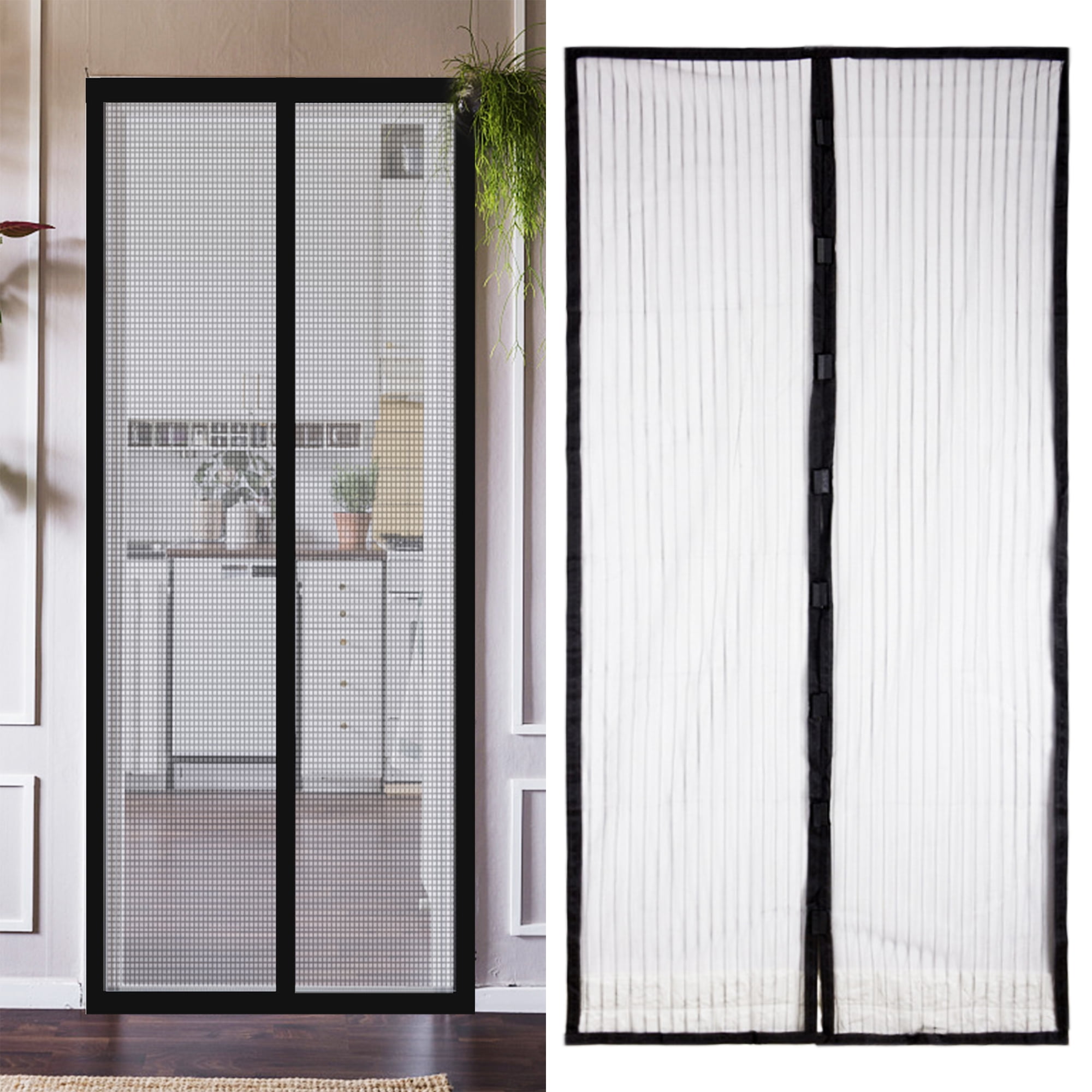 Screen Door Magnet with Heavy Duty Mesh, Hands Free Magnetic Mesh Door ...