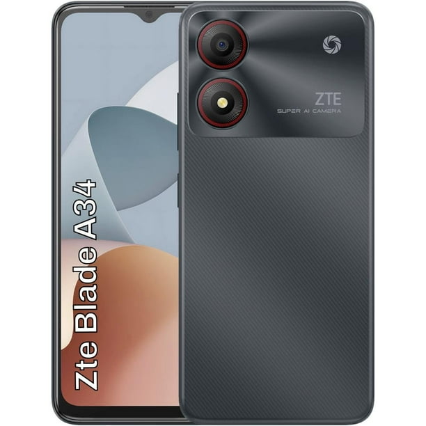 ZTE BLADE A34 6+64GB (2+4GB RAM) DS 4G GREY OEM - Walmart.ca
