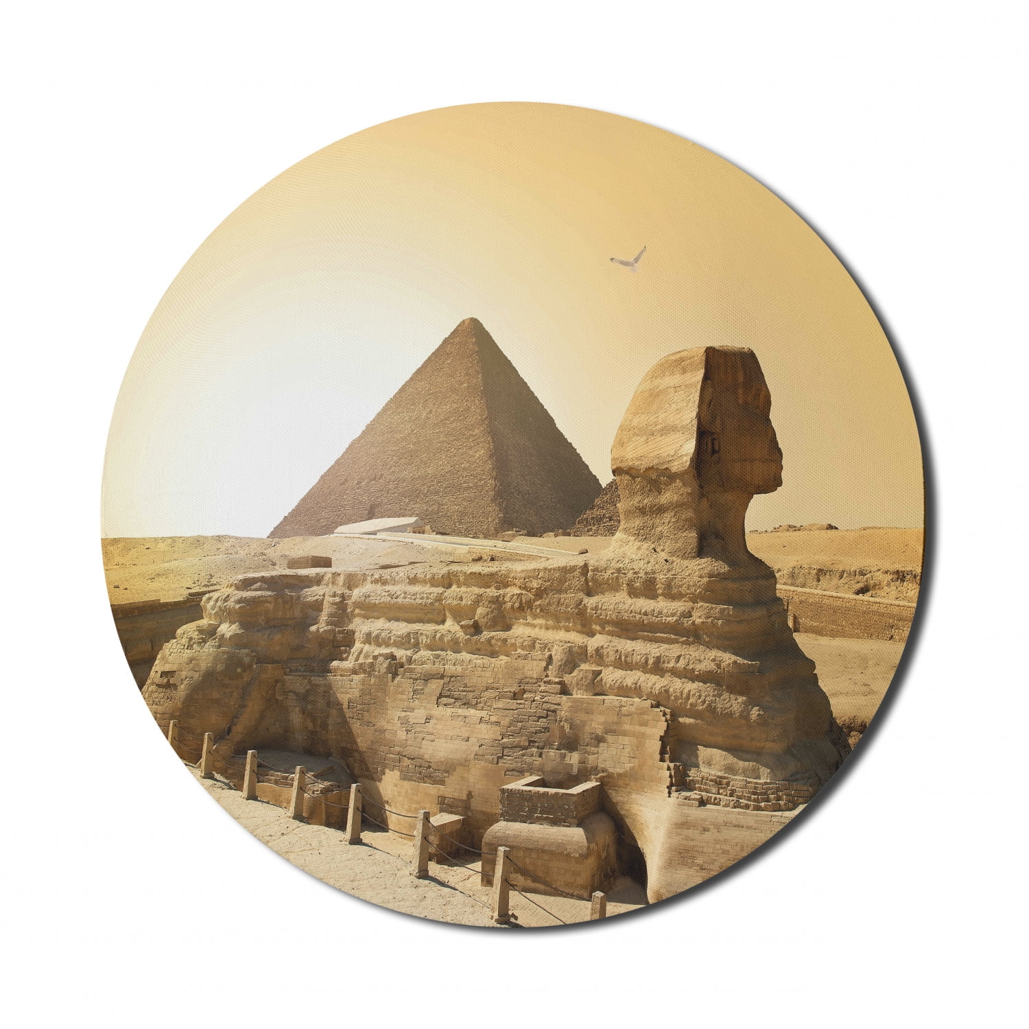 Vintage Mouse Pad for Computers, Egyptian Pyramids Famous Landmark ...