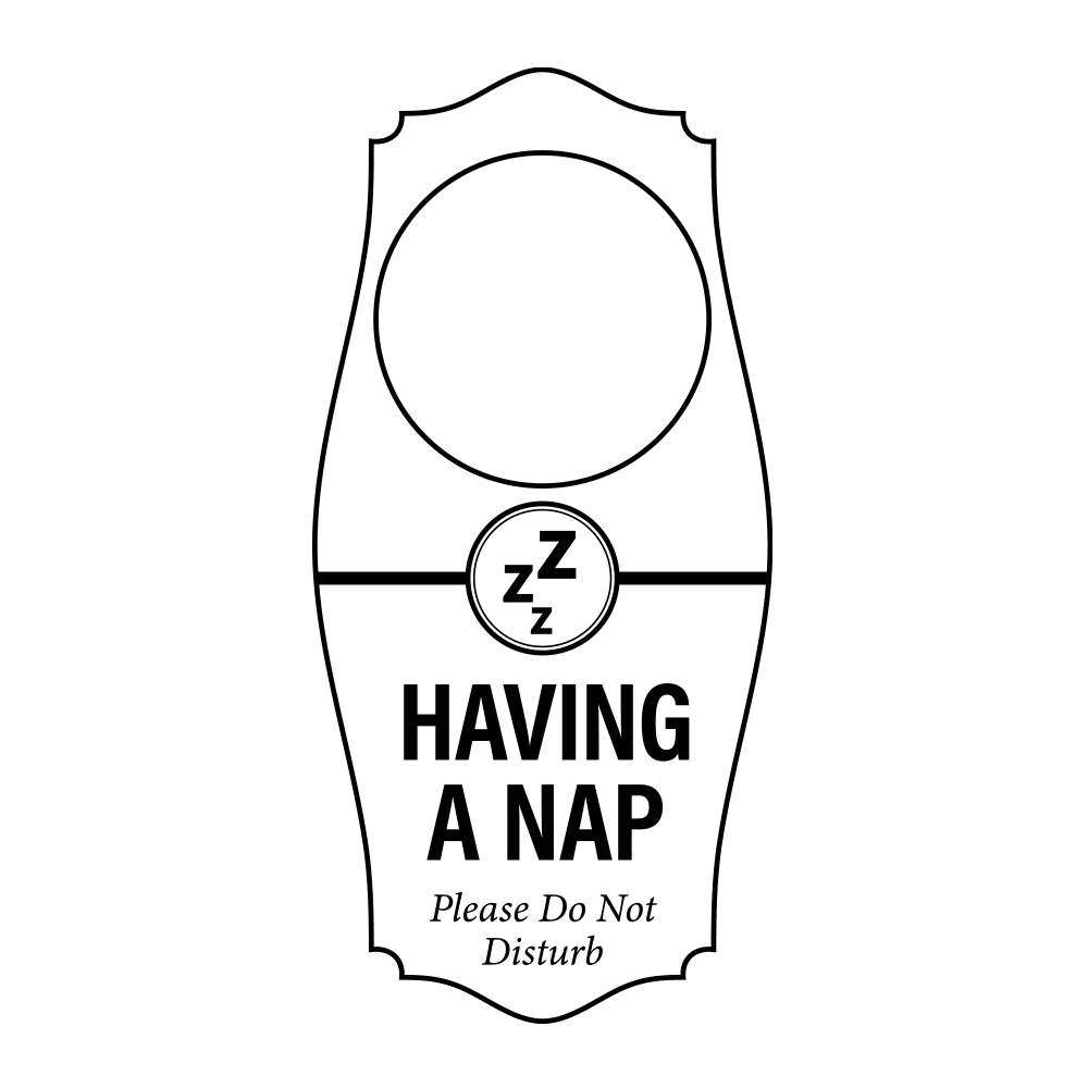 Signs ByLITA Having a Nap. Please Do Not Disturb Door Hanger - White, 4 ...