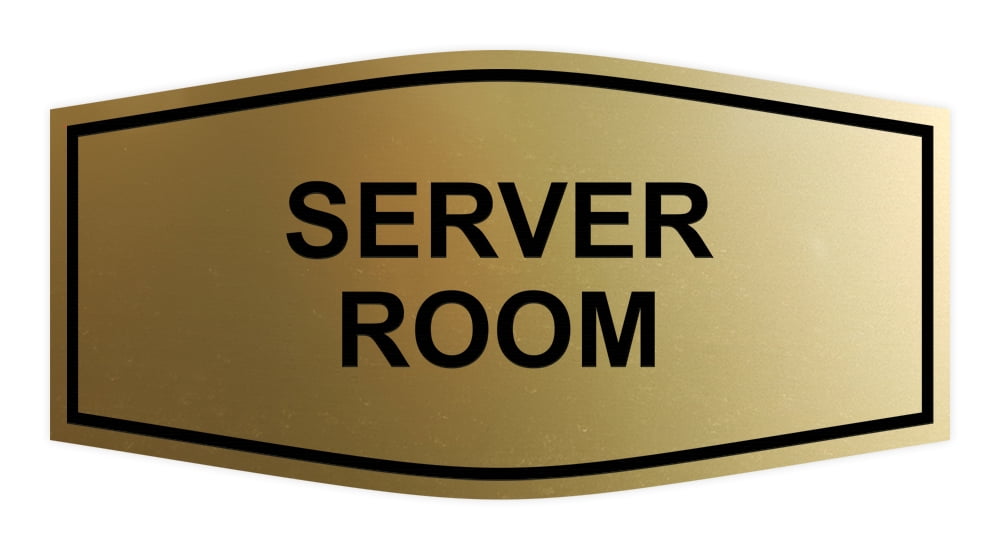 Signs ByLITA Fancy Server Room Sign (Brushed Gold) - Large - Walmart.com