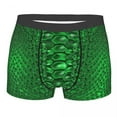 Green Snake Print Underwear Men Breathbale Snake Texture Boxer Briefs ...