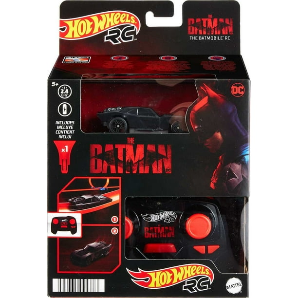 Hot Wheels RC Battery-Powered Batmobile in 1:64 Scale & USB ...