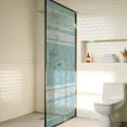 Blue Cyan White Striped Window Privacy Film, Rainbow Film Decorative ...