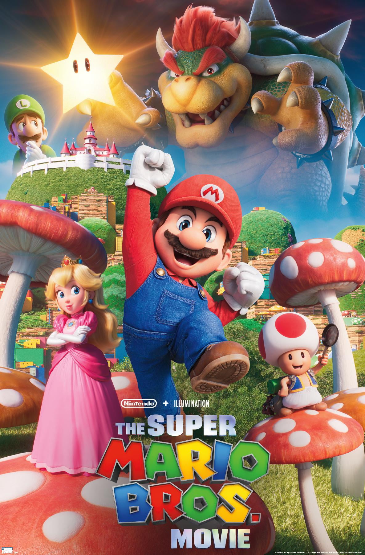 The Super Mario Bros. Movie - Mushroom Kingdom Key Art Wall Poster, 22. ...