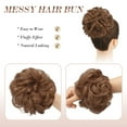 MORICA Messy Bun Hair Piece Wavy Curly Large Light Auburn Hair Bun ...