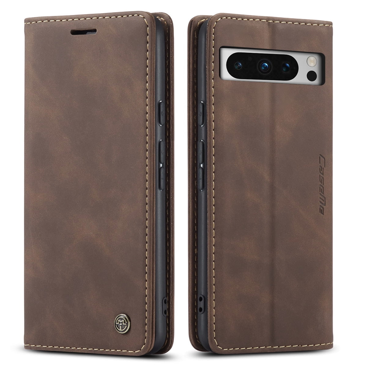 CASE ME For Google Pixel 8 Pro Magnetic Case Flip PU Leather Card RFID ...