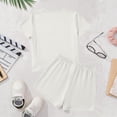 White Children Boy Girl Sport Gym Matching Brunch Running Top Shirts ...