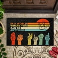 HJKIEUXL Fun Sign Language Gesture Floor Mat Welcome Door Mat Polyester ...