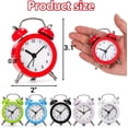 6 Pcs Mini Twin Bell Alarm Clock, 2 Inch Loud Alarm, Small Cute Analog ...