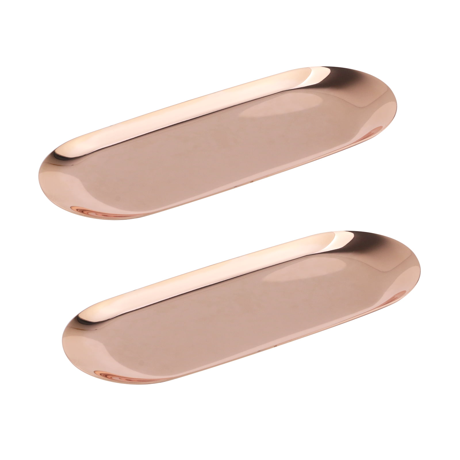 LC LICTOP 2Pcs Elliptical Storage Tray Vanity Countertops Dish Plate ...